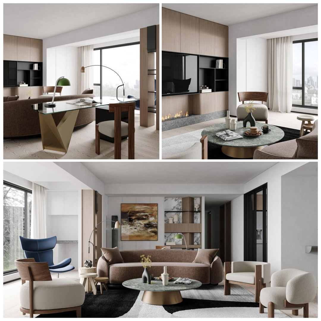 Modern apartment interior 3D model - TurboSquid 2116913