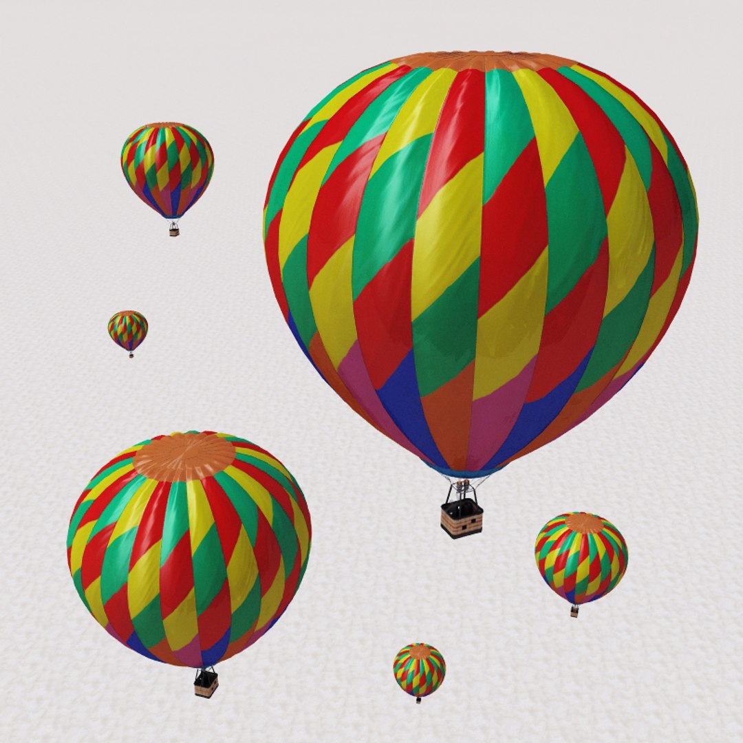 realistic air balloon 3d max