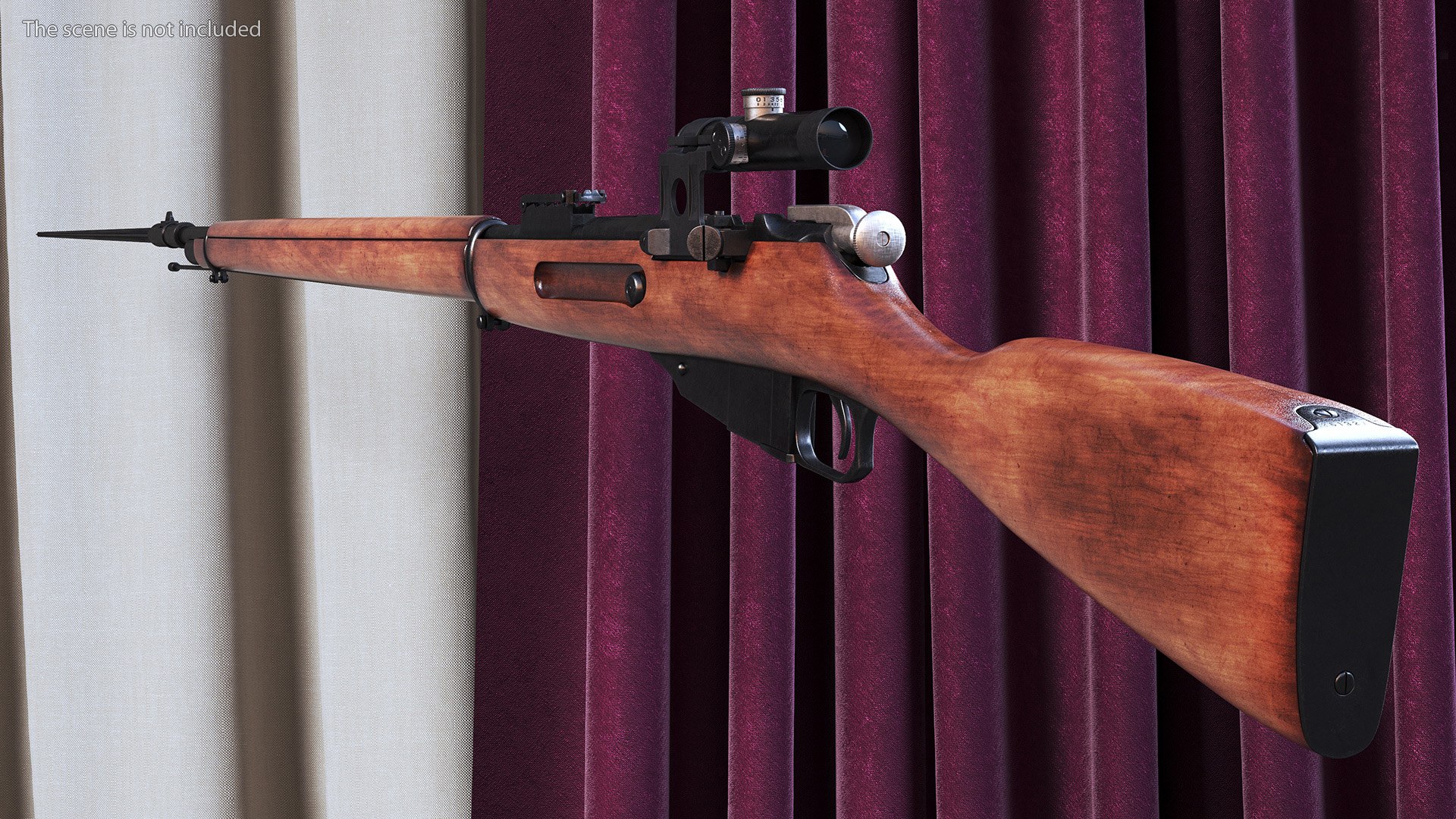 3D Mosin Nagant M1891 With Bayonet And Scope - TurboSquid 2180879