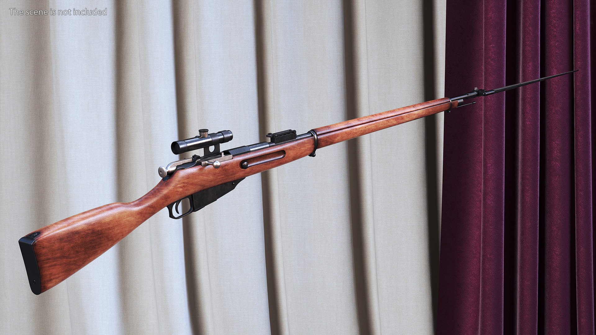 3D Mosin Nagant M1891 With Bayonet And Scope - TurboSquid 2180879