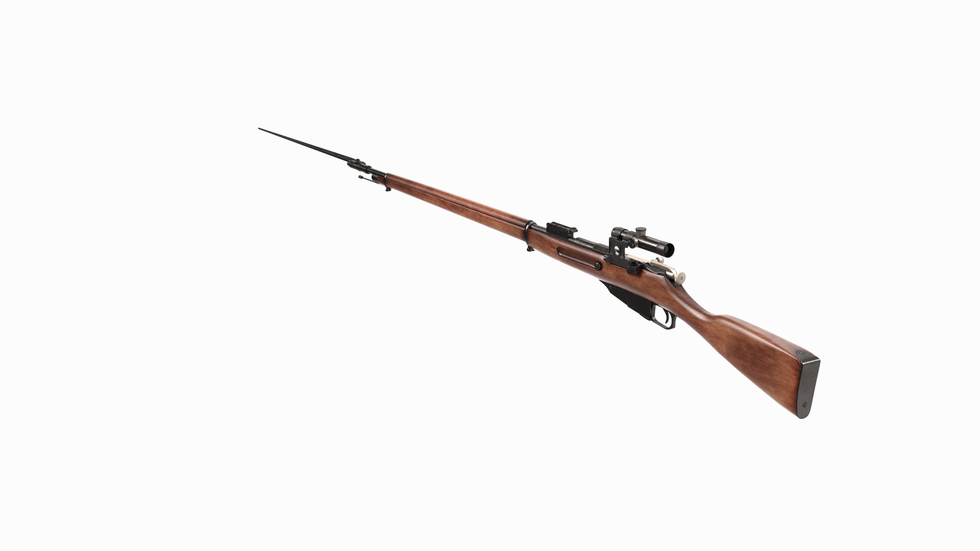 3D Mosin Nagant M1891 With Bayonet And Scope - TurboSquid 2180879