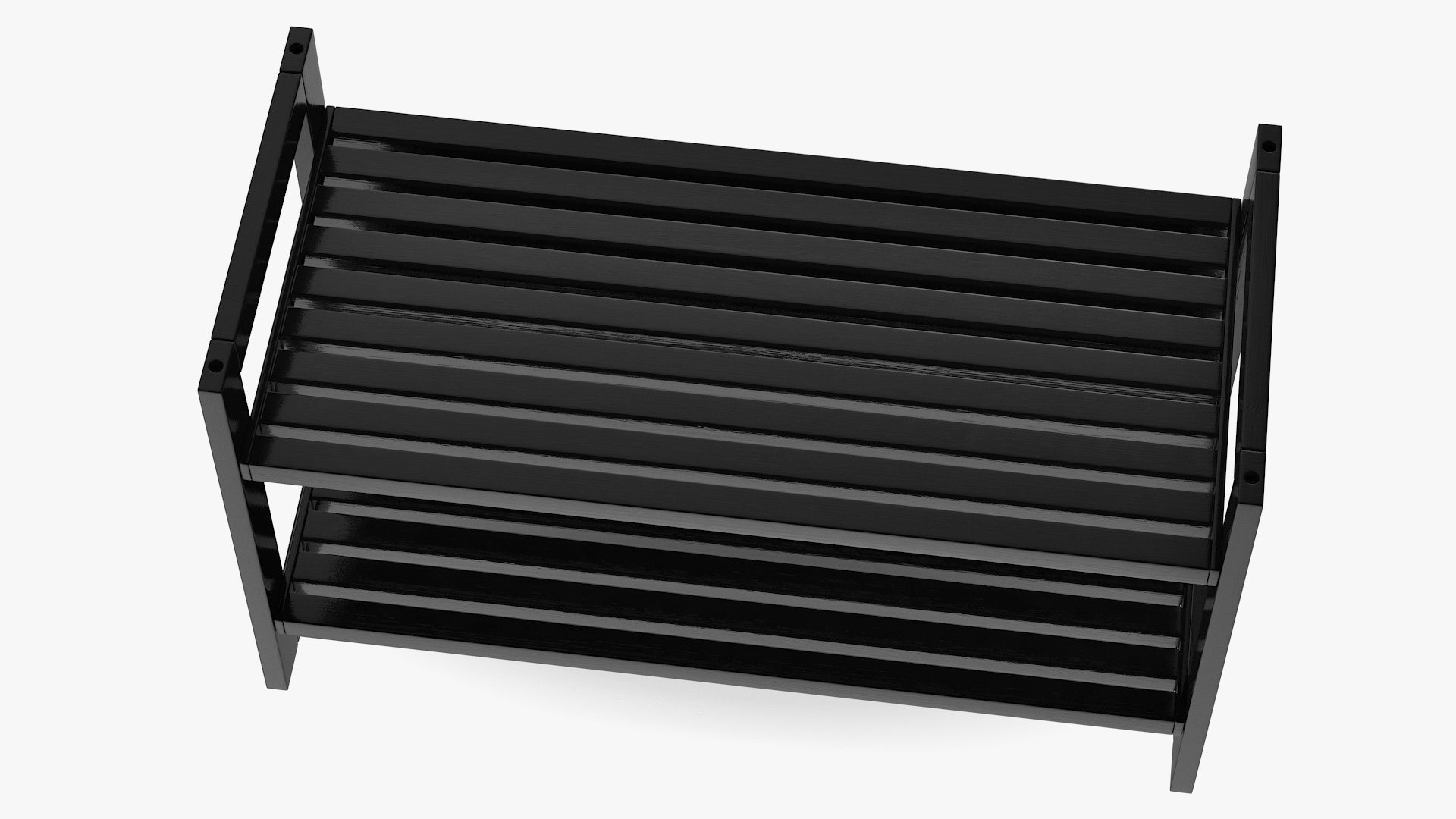 Black Stackable Shoe Rack 3D Model - TurboSquid 1521657