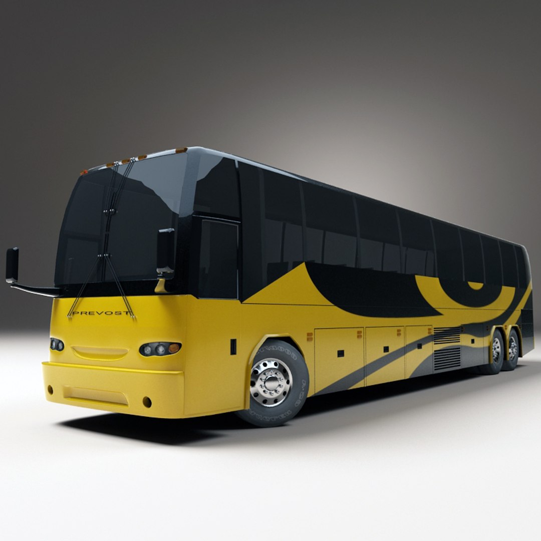 maya realistic prevost bus