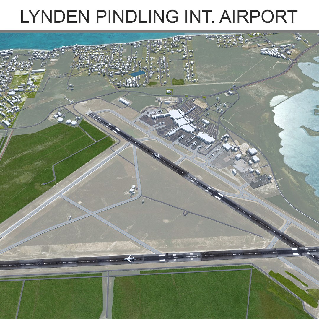 3D Lynden Pindling International Airport Nassau - TurboSquid 2199134