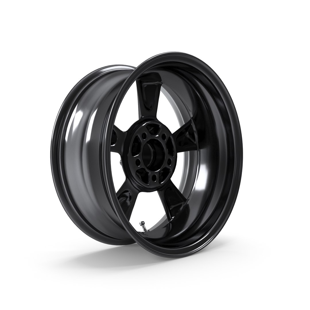 BG Rod Works Old School Wheel 17x8 Gunmetal With Machined Lip 1965-1973 ...