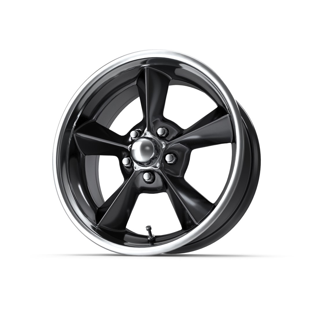 BG Rod Works Old School Wheel 17x8 Gunmetal With Machined Lip 1965-1973 ...