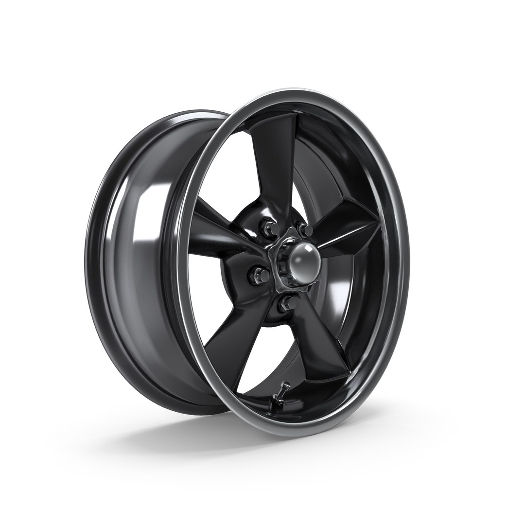 BG Rod Works Old School Wheel 17x8 Gunmetal With Machined Lip 1965-1973 ...