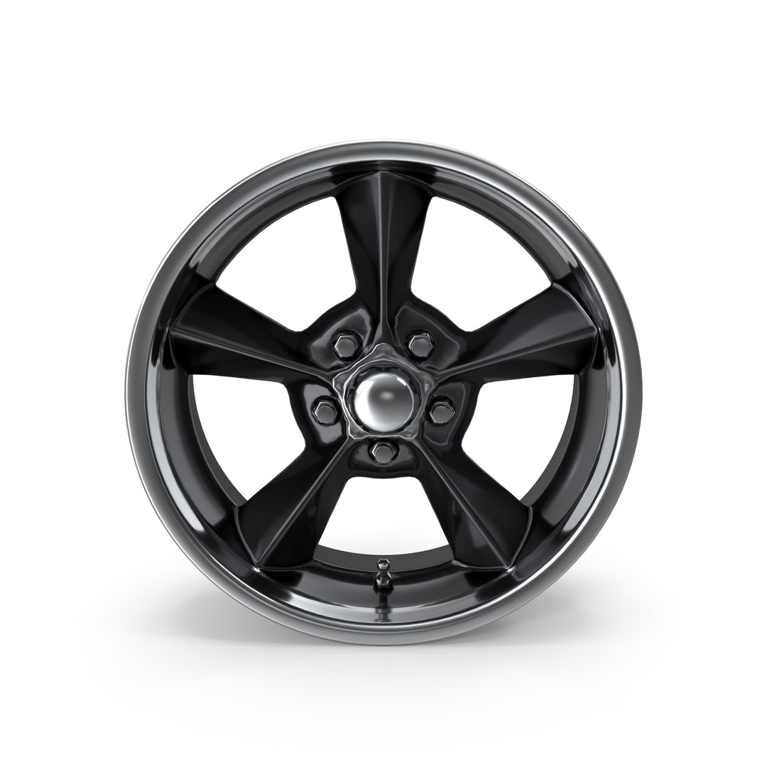 BG Rod Works Old School Wheel 17x8 Gunmetal With Machined Lip 1965-1973 ...
