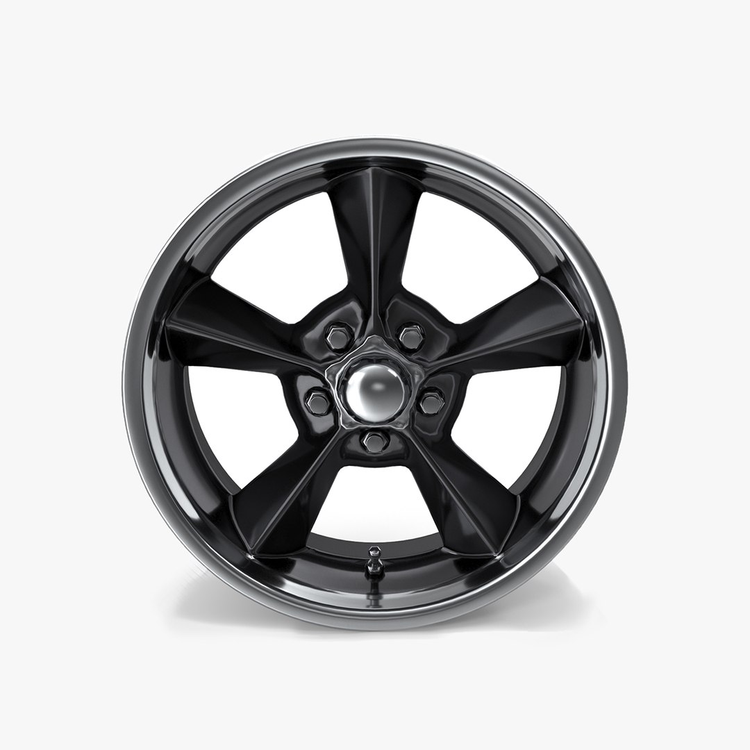 BG Rod Works Old School Wheel 17x8 Gunmetal With Machined Lip 1965-1973 ...