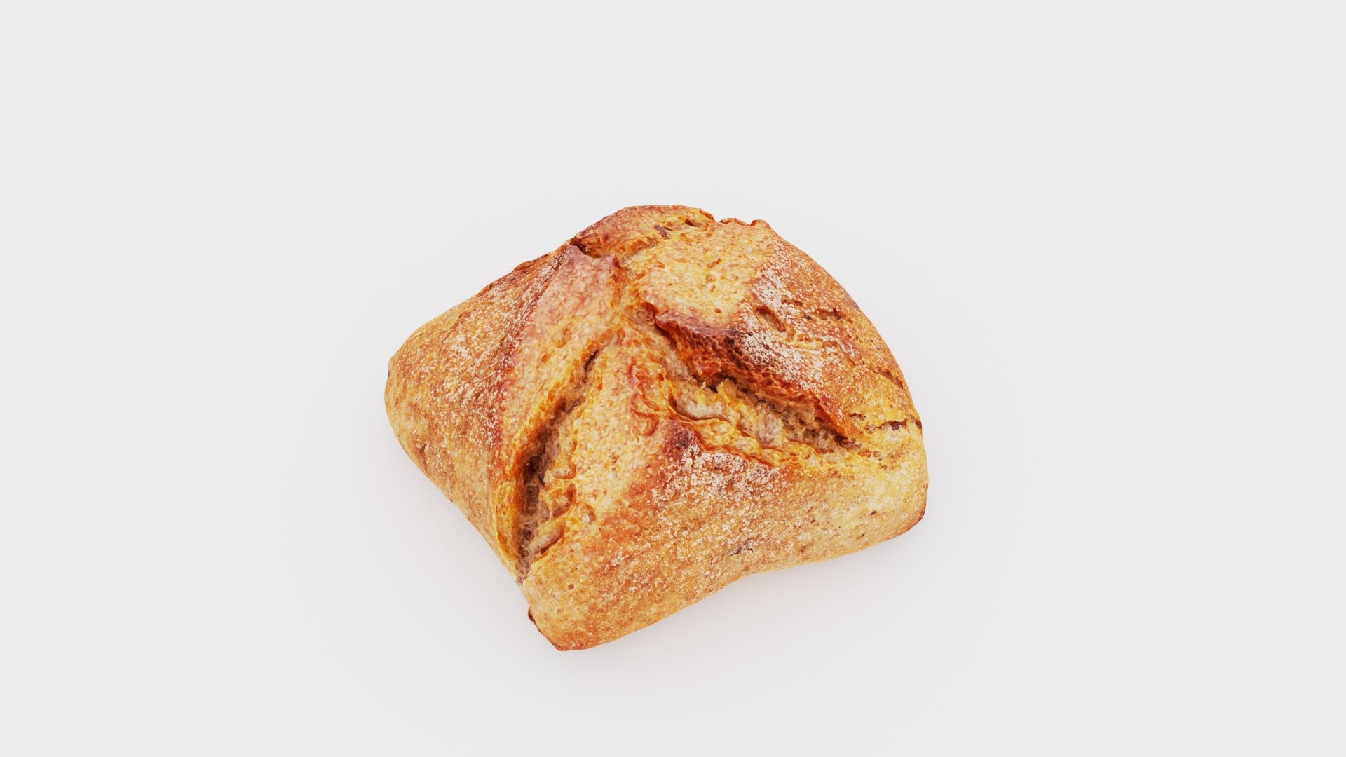 Small buckwheat loaf, bun or roll 3D model - TurboSquid 1714724