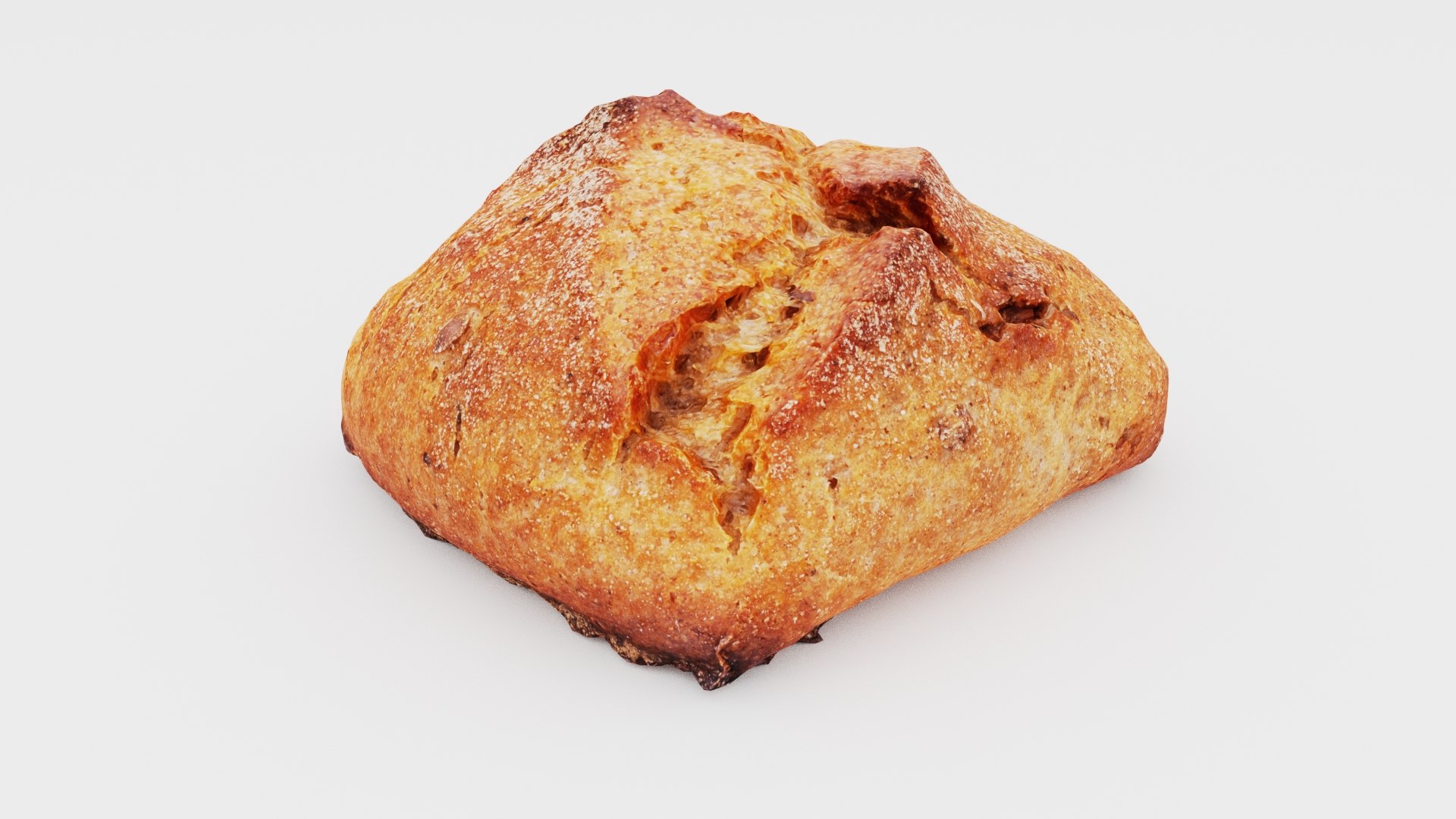 Small buckwheat loaf, bun or roll 3D model - TurboSquid 1714724
