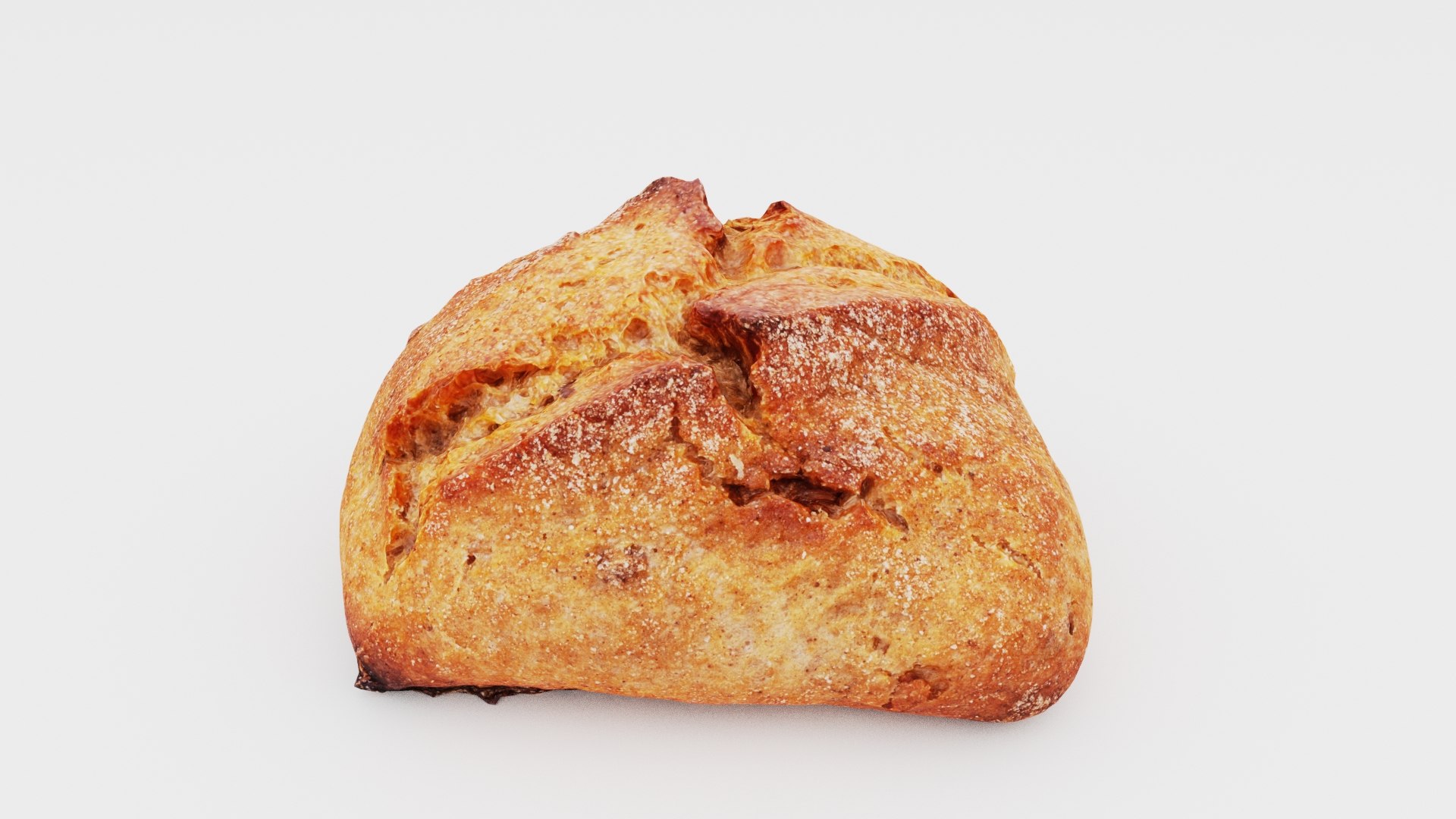 Small buckwheat loaf, bun or roll 3D model - TurboSquid 1714724