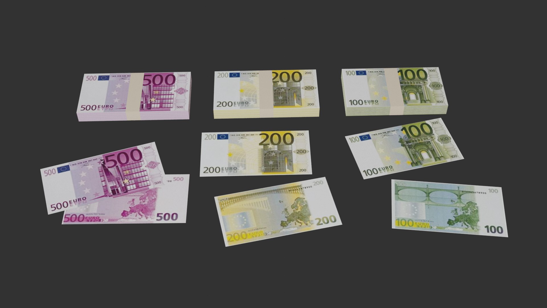 Euro Pack 3D Model - TurboSquid 2031064