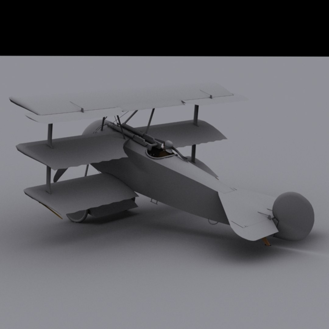 3d josef jacobs triplane aircraft model