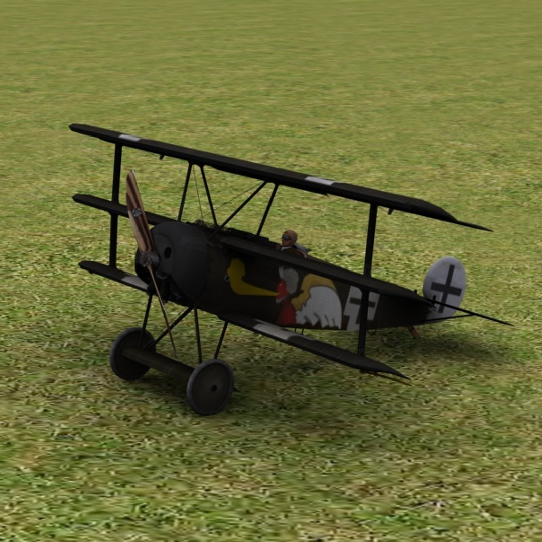 3d josef jacobs triplane aircraft model