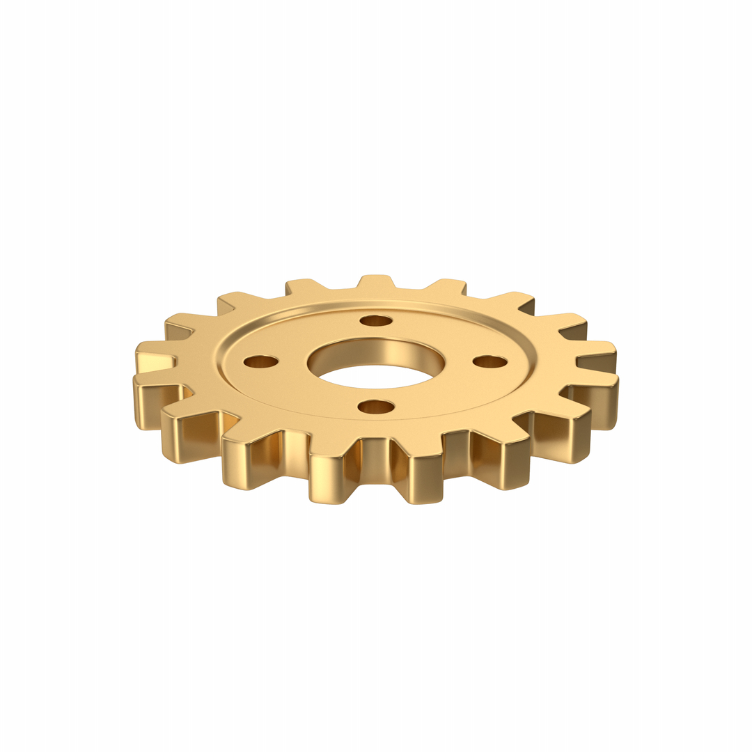 Gear Gold 3D Model - TurboSquid 1959682