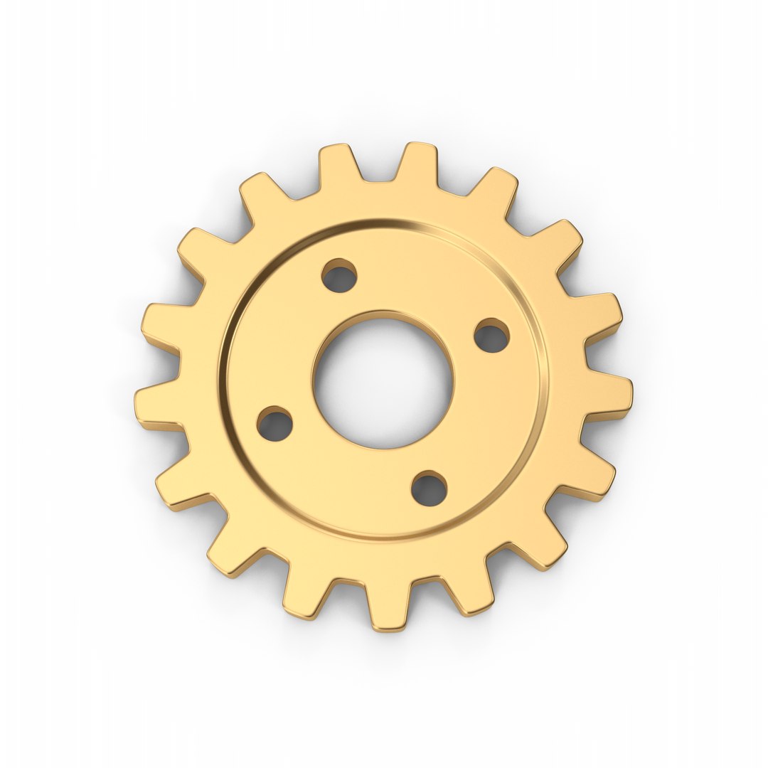 Gear Gold 3D Model - TurboSquid 1959682