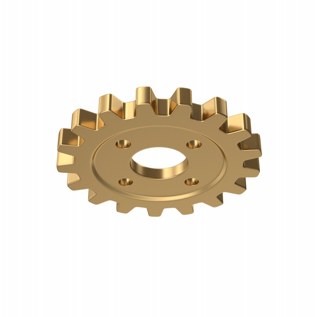 Gear Gold 3D Model - TurboSquid 1959682
