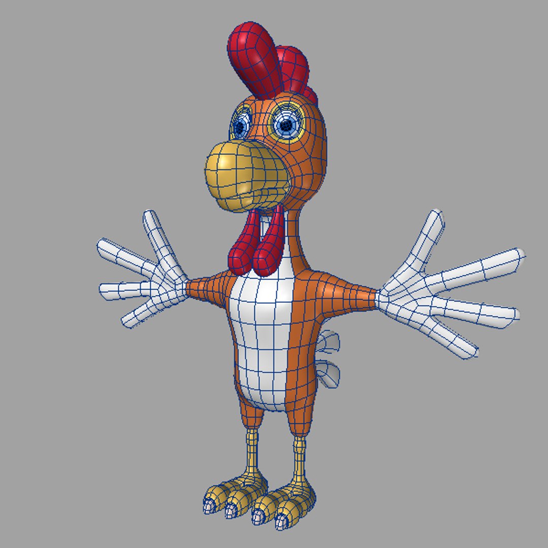 cool cartoon cock 3d max