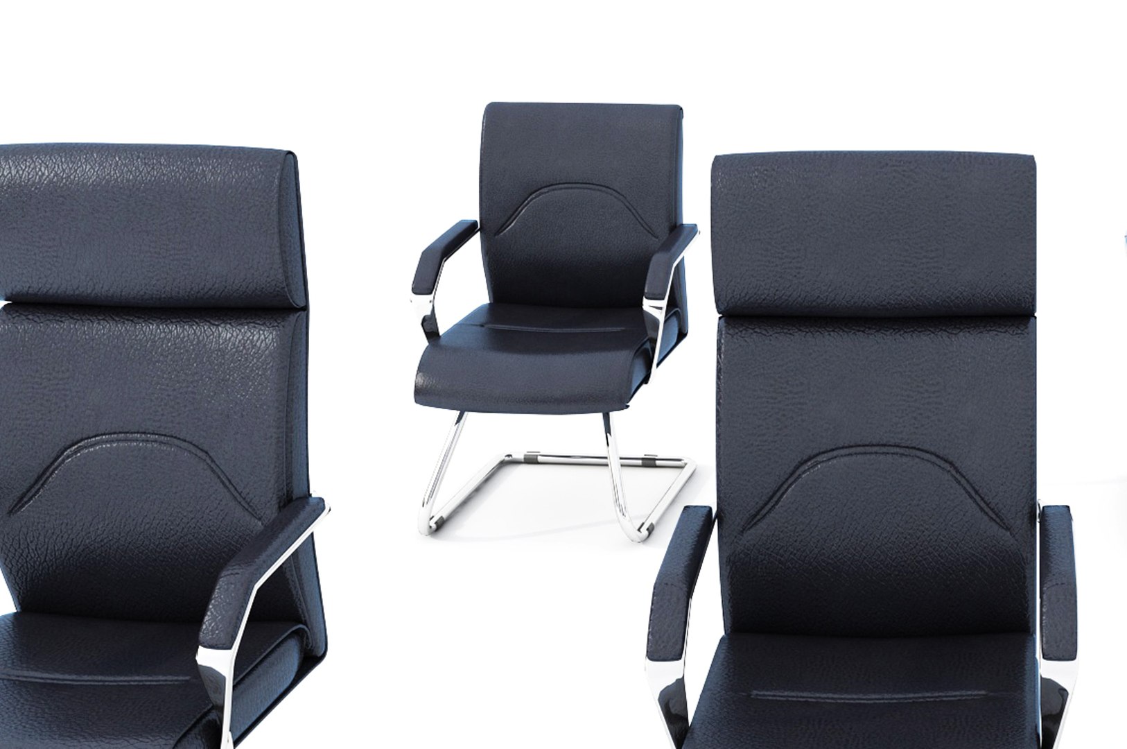 3D Modern leather high back office chair model model - TurboSquid 2062549