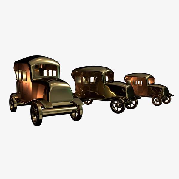 3D gold art car model - TurboSquid 1793237