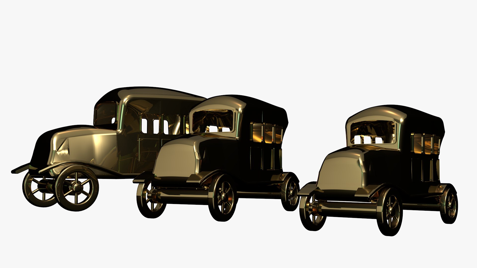 3D gold art car model - TurboSquid 1793237