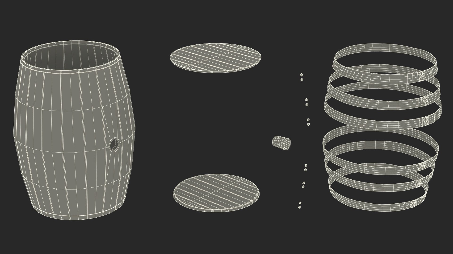 Whiskey Barrel 3D Model - TurboSquid 2102894