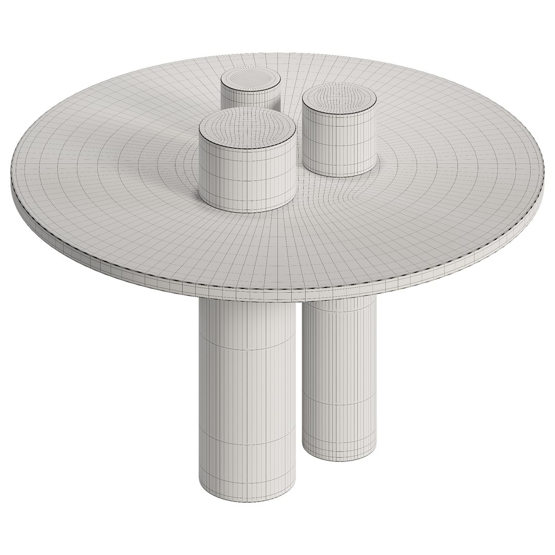 Fusion Dining Table 3D - TurboSquid 2357591