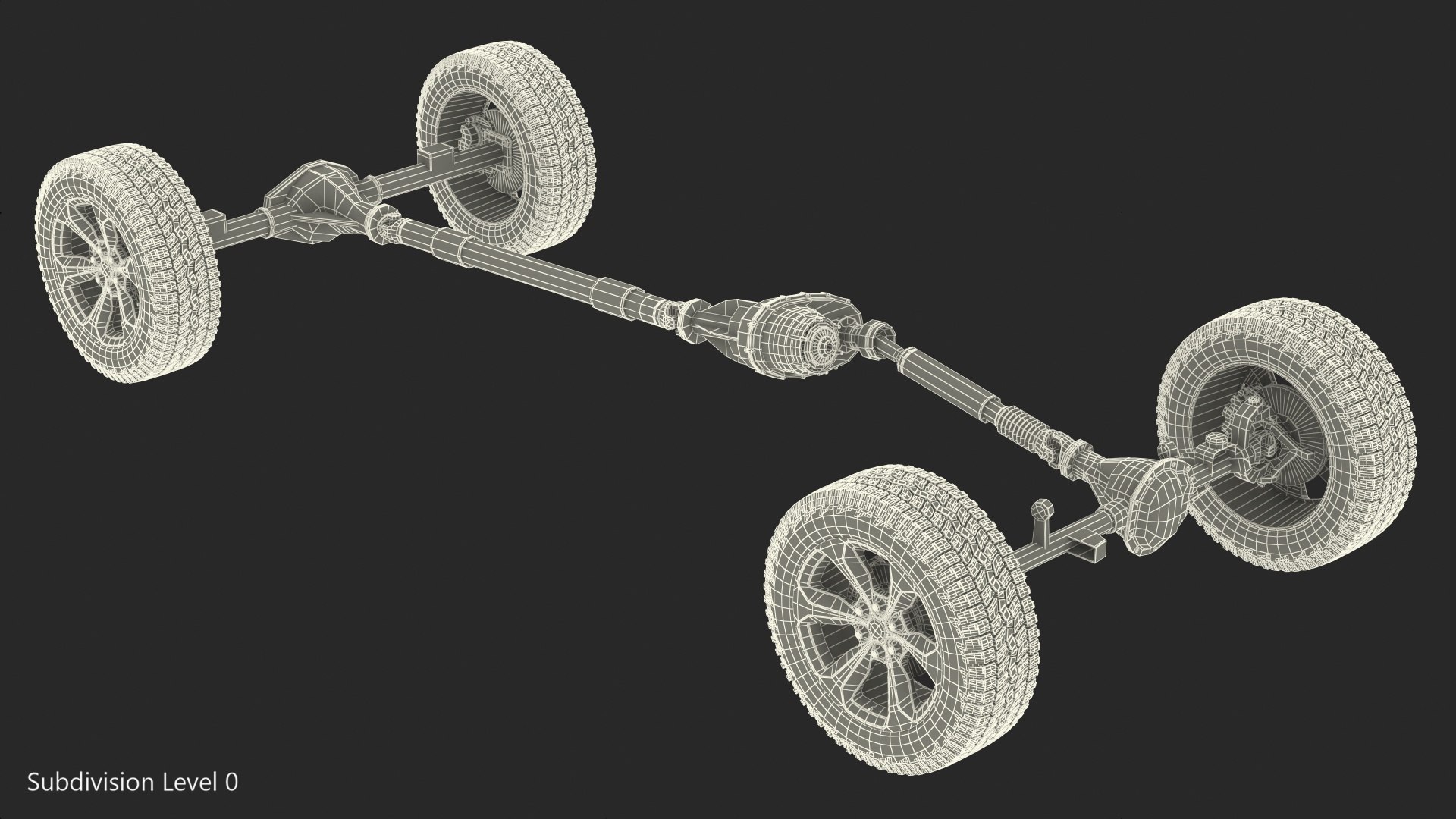 3D model 4x4 chassis rigged - TurboSquid 1485026