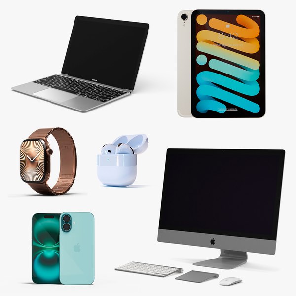 modelo 3d Colección de electrónica de Apple 2 - TurboSquid 2489893
