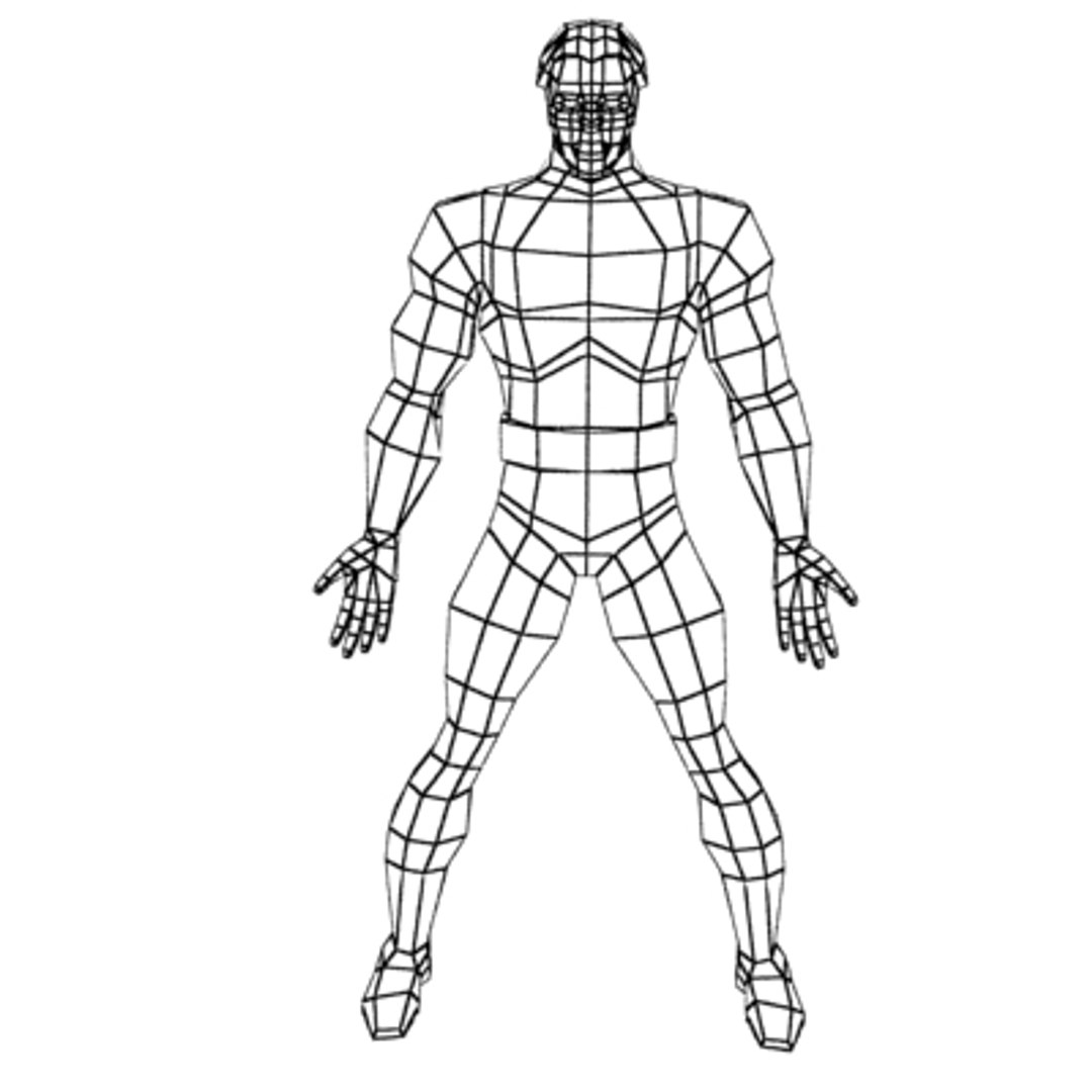 Super Hero Character 3d Model