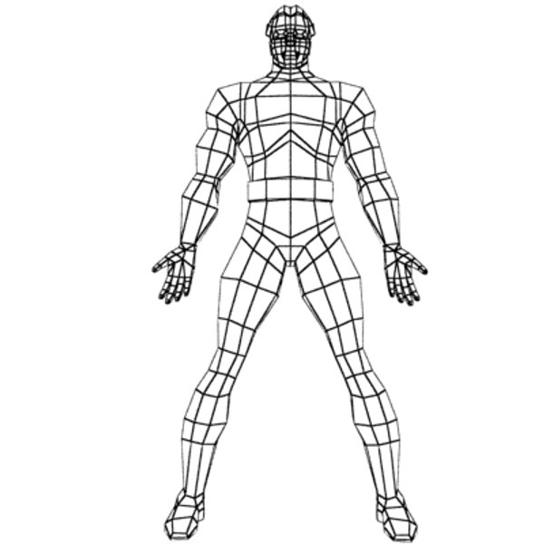 super hero character 3d model