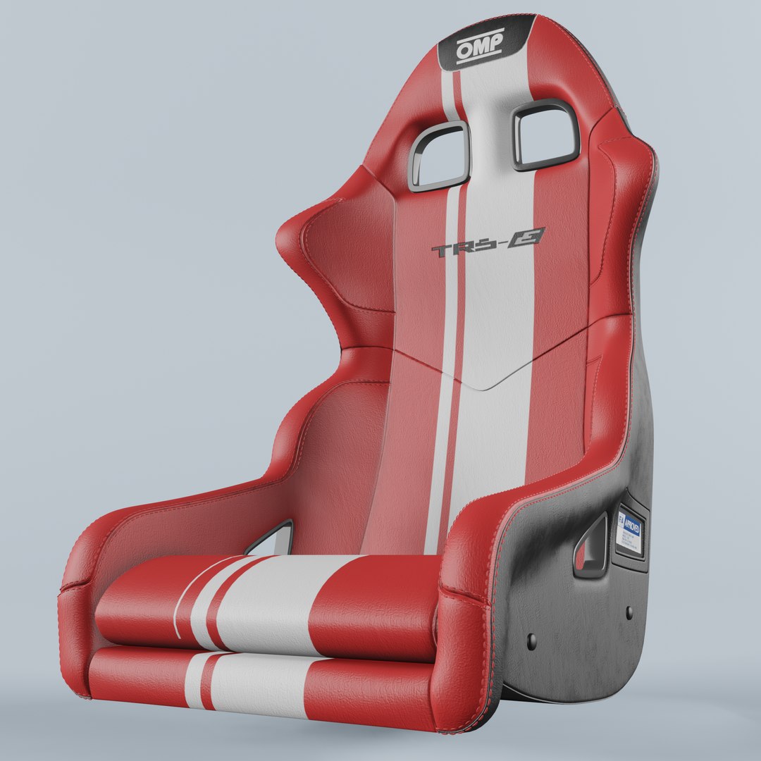 OMP TRS-E PLUS Racing Red Seat 3D - TurboSquid 1803880