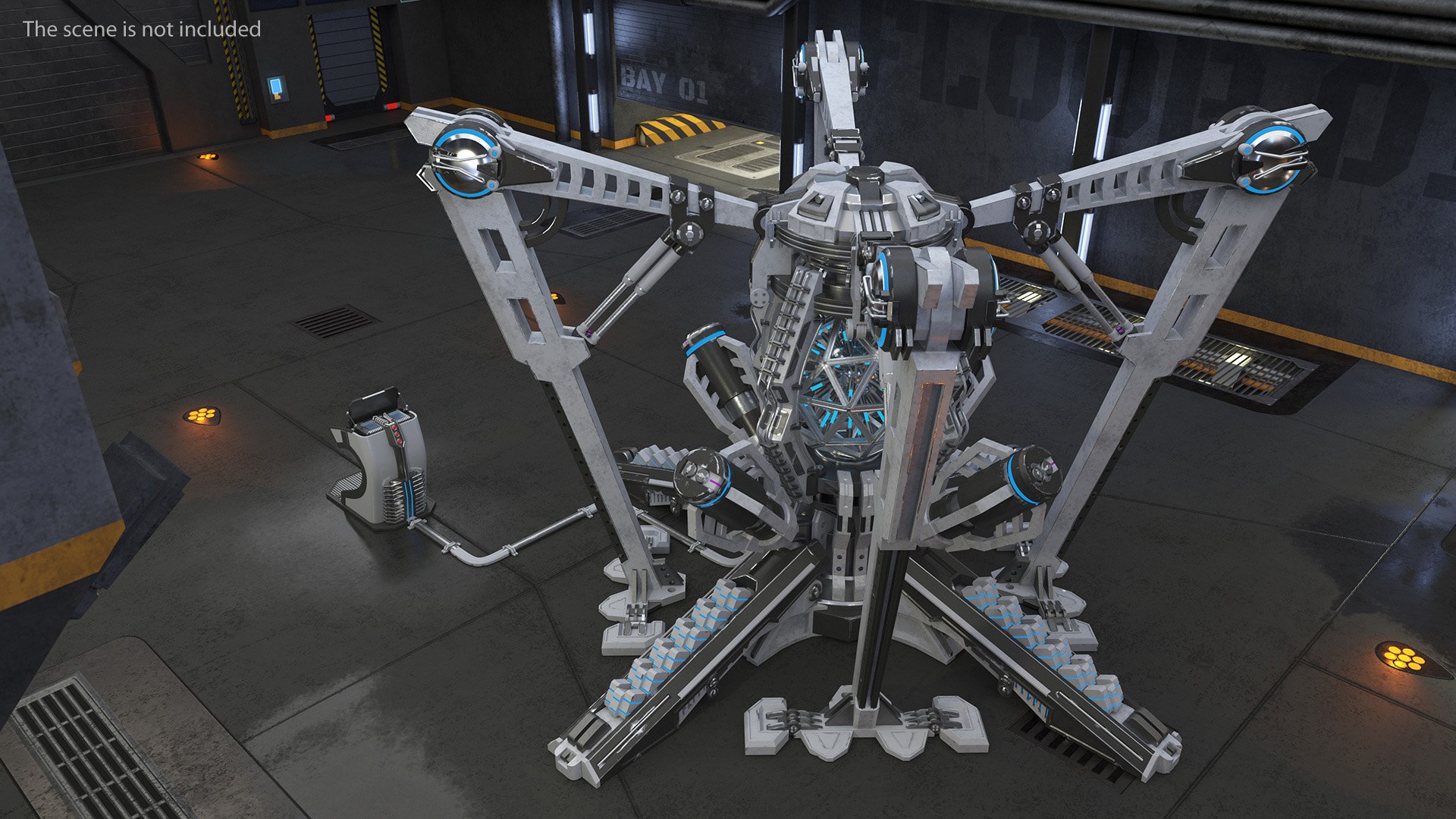 3D Model Futuristic Nuclear Reactor - TurboSquid 2223986