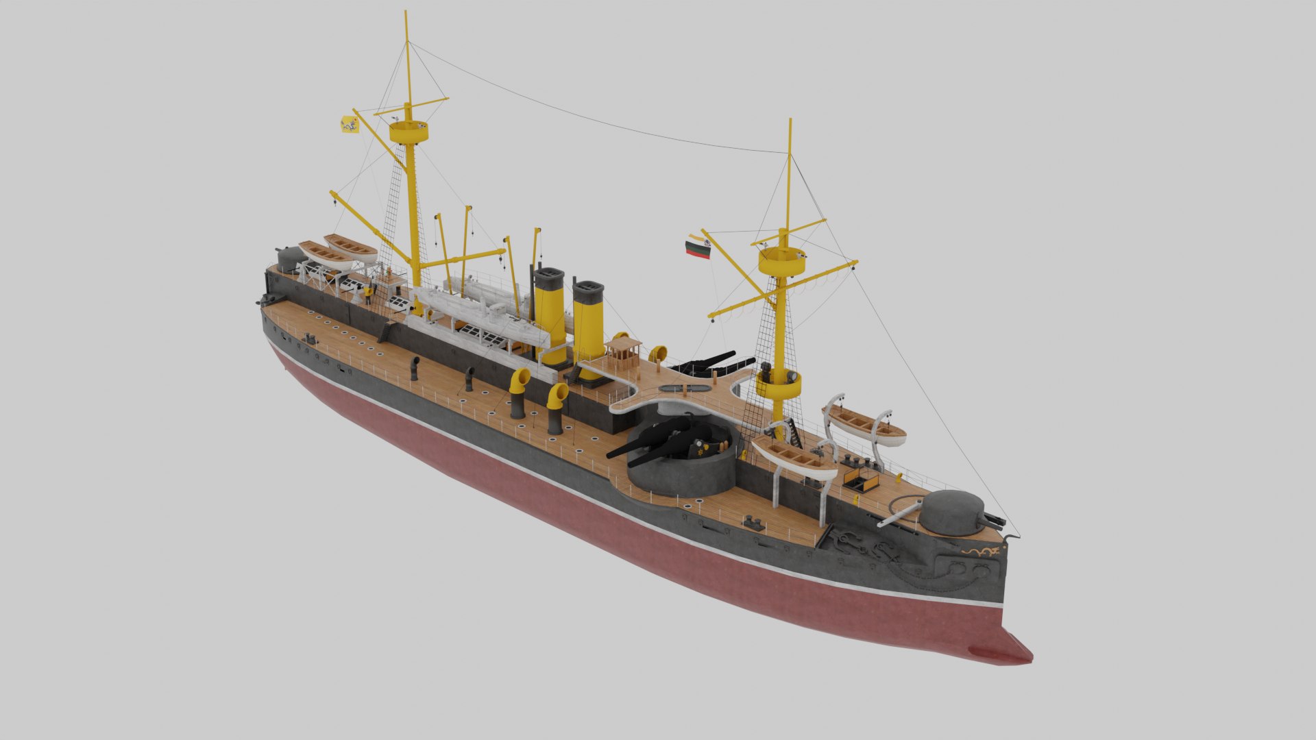3D Model Chinese Ironclad Warship - TurboSquid 1856909