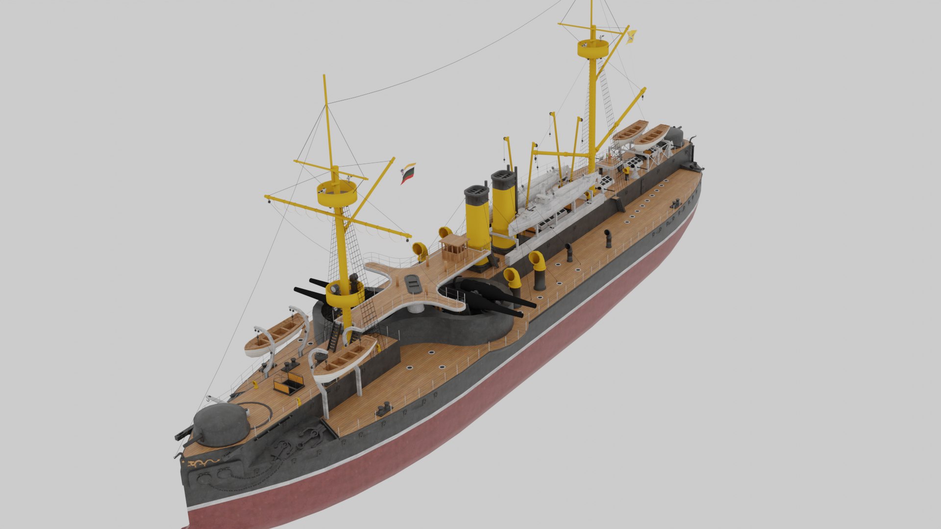 3D Model Chinese Ironclad Warship - TurboSquid 1856909