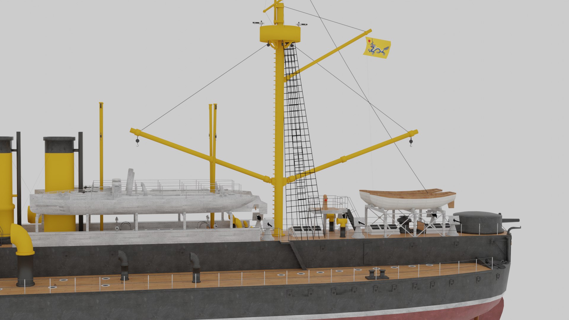 3D Model Chinese Ironclad Warship - TurboSquid 1856909