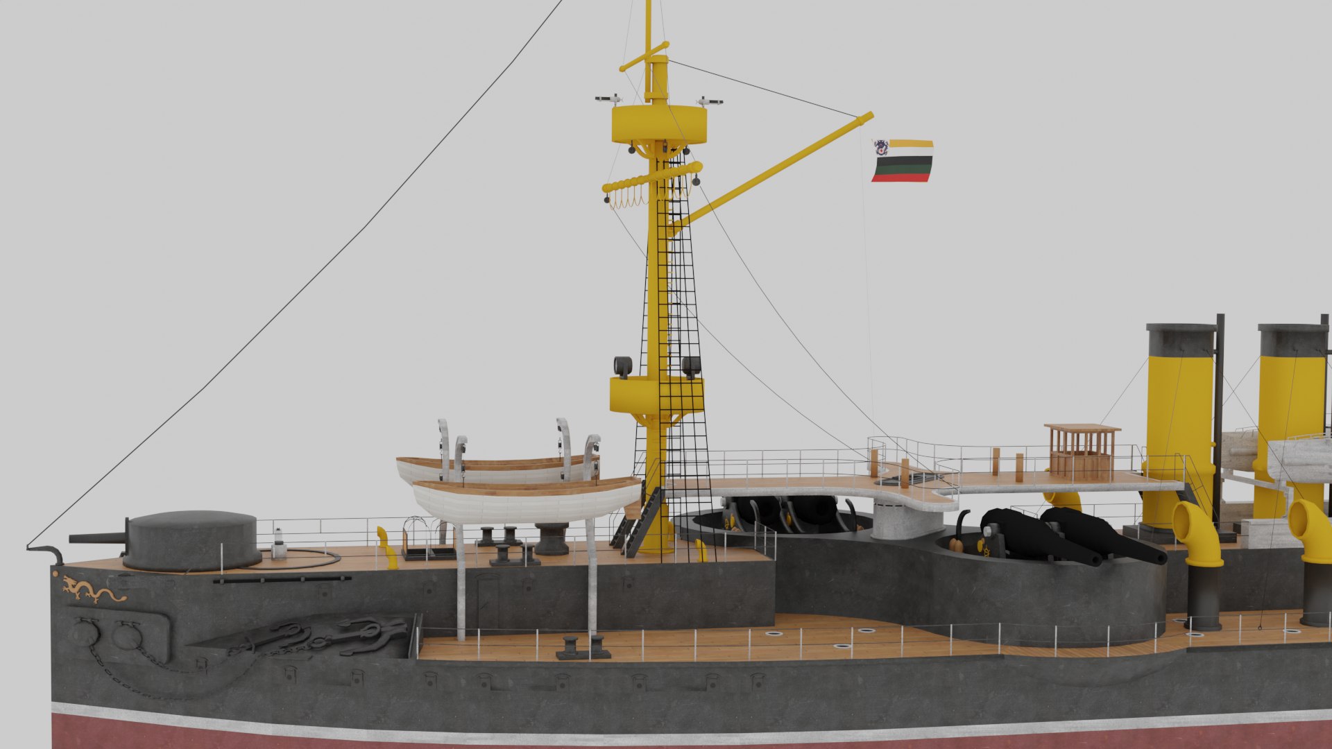 3D Model Chinese Ironclad Warship - TurboSquid 1856909
