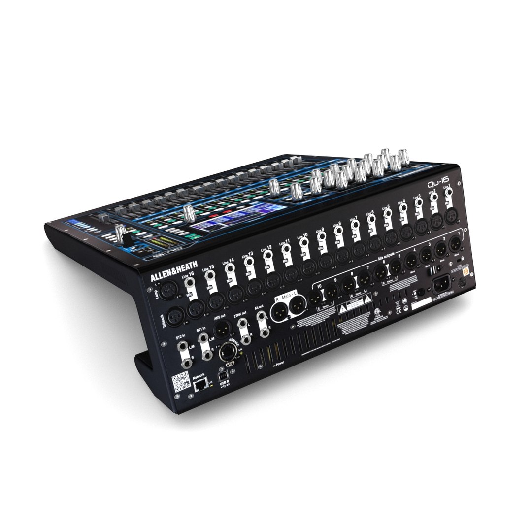 Professional Allen Heath Qu16 3D Model - TurboSquid 1489596