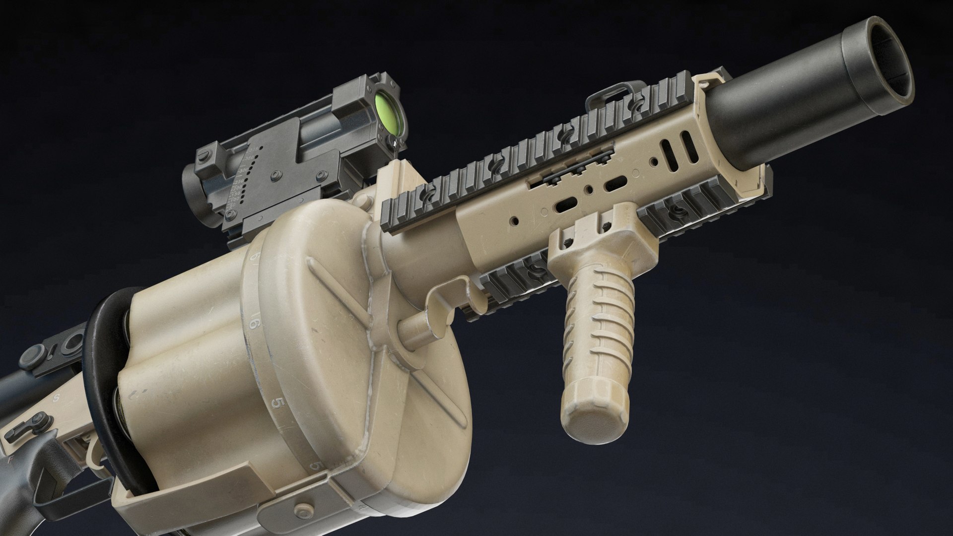 3D Milkor MGL Low Poly model - TurboSquid 1880315