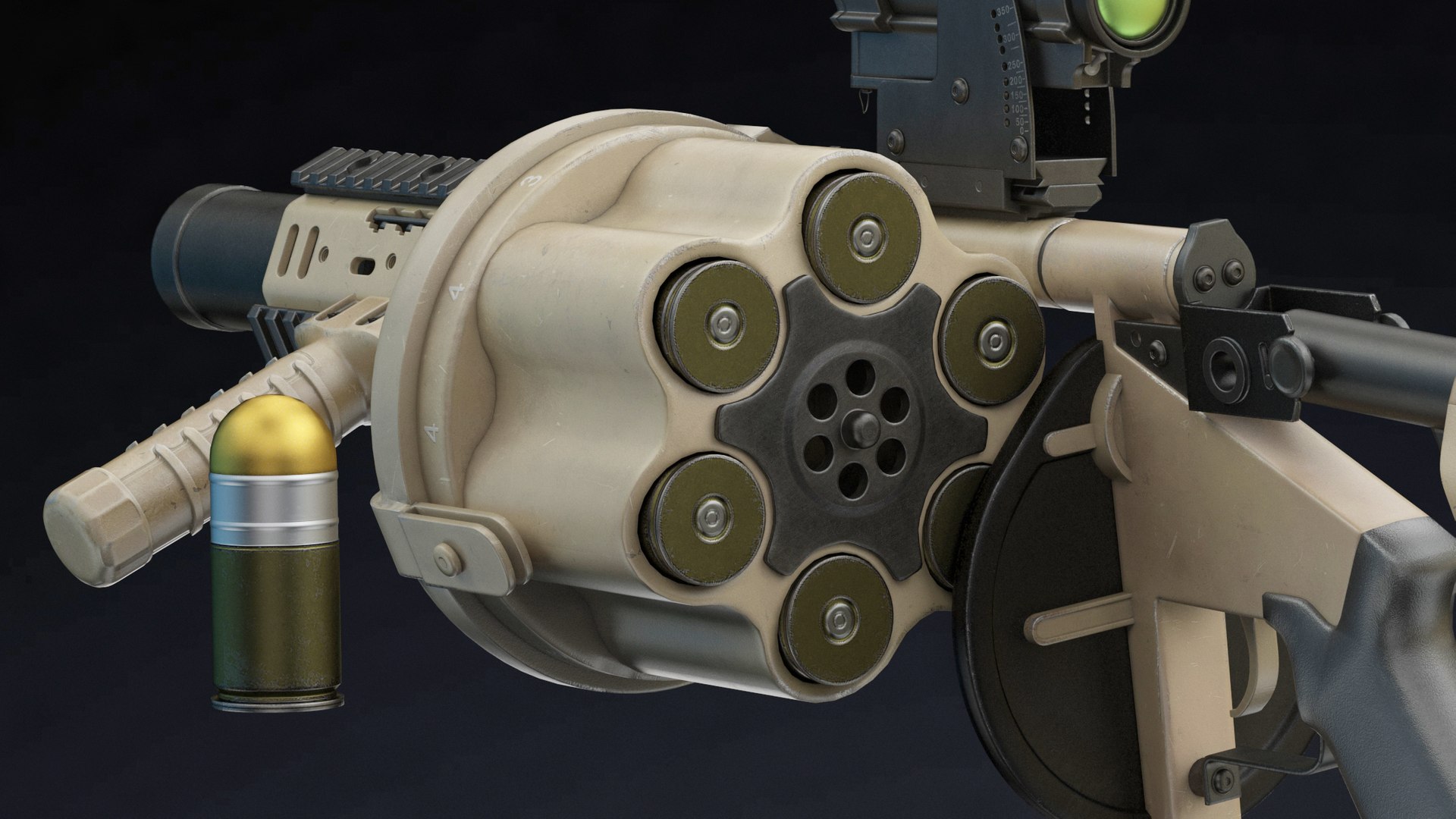 3D Milkor MGL Low Poly model - TurboSquid 1880315