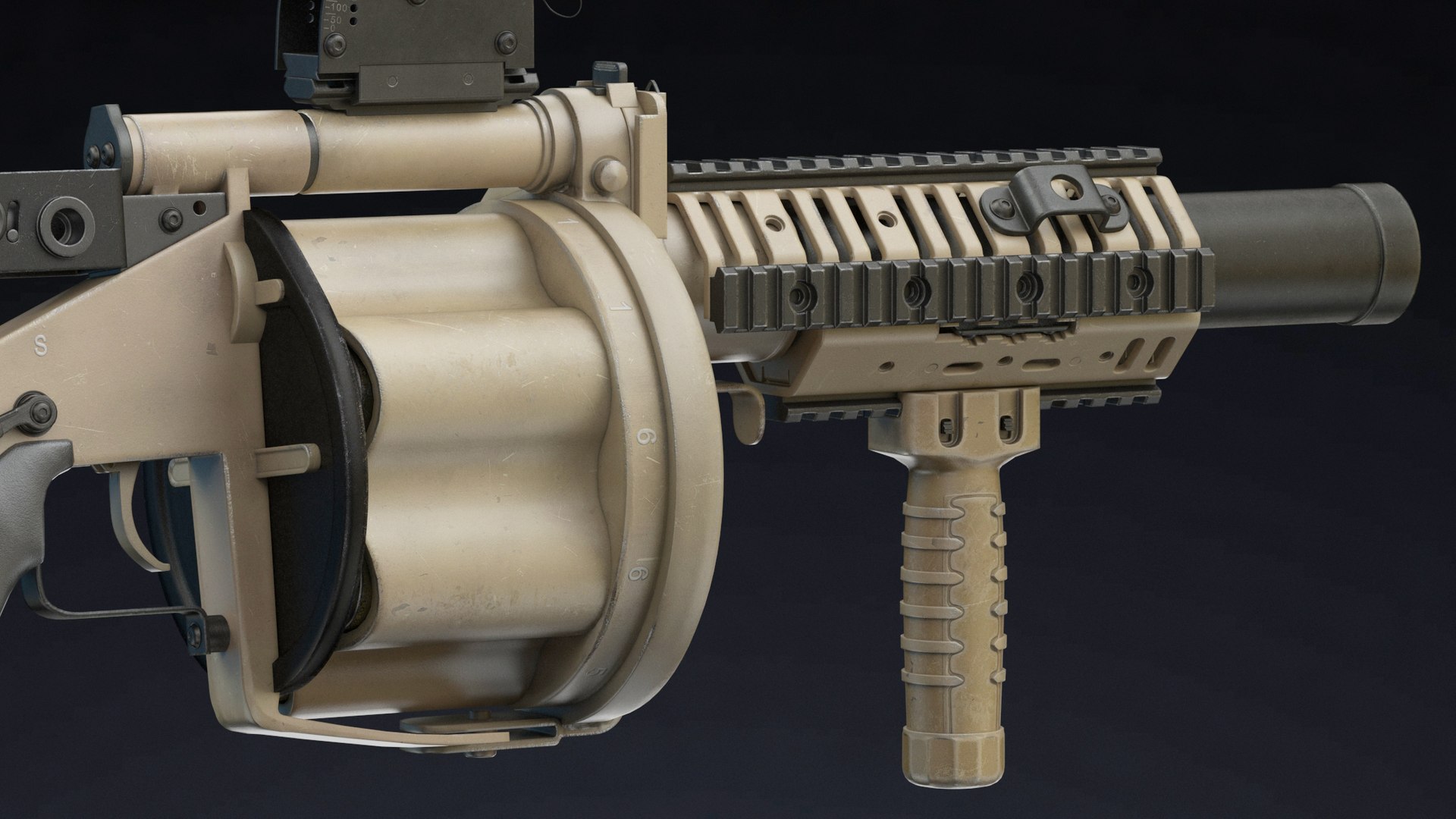 3D Milkor MGL Low Poly model - TurboSquid 1880315