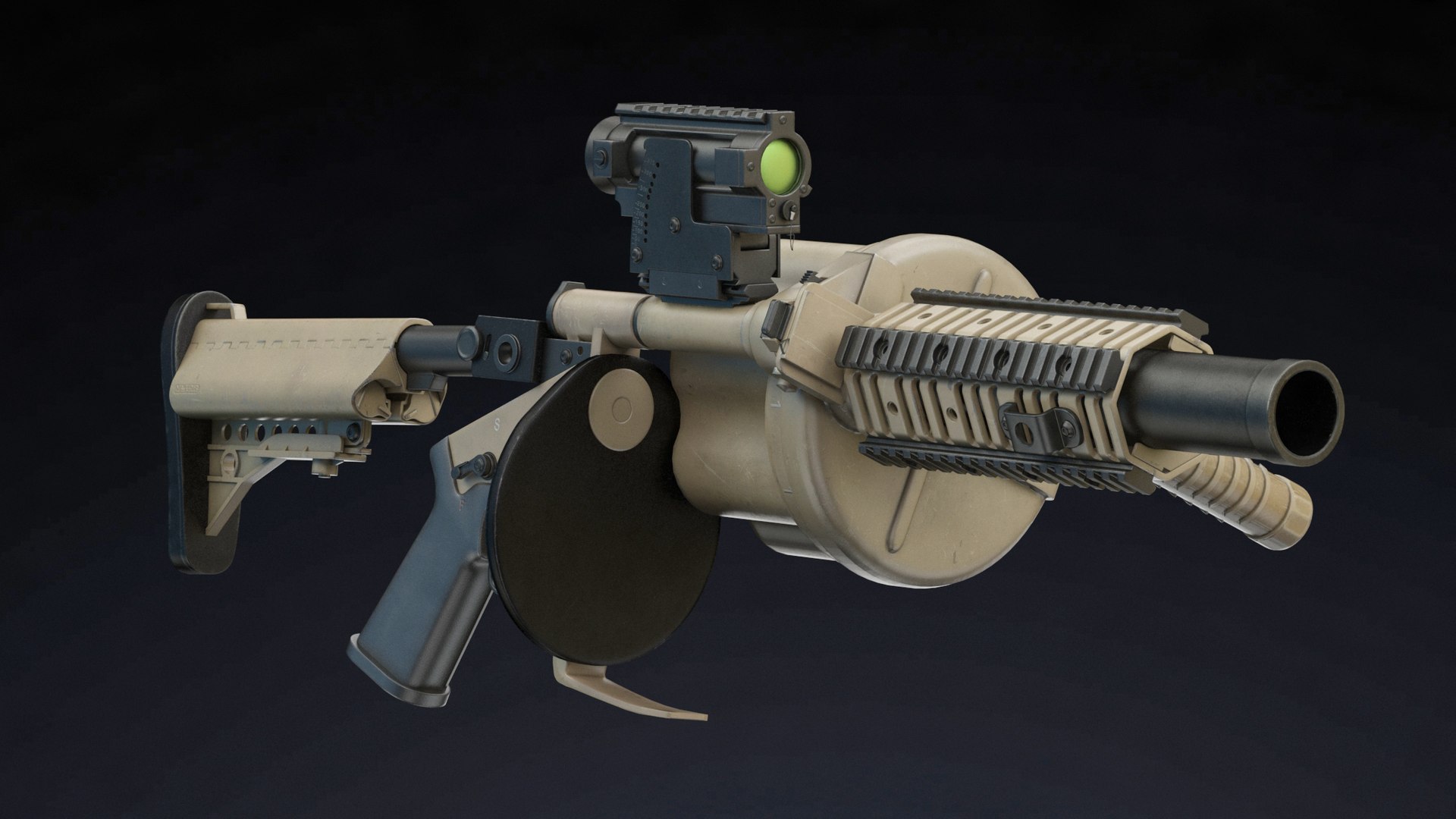 3D Milkor MGL Low Poly model - TurboSquid 1880315