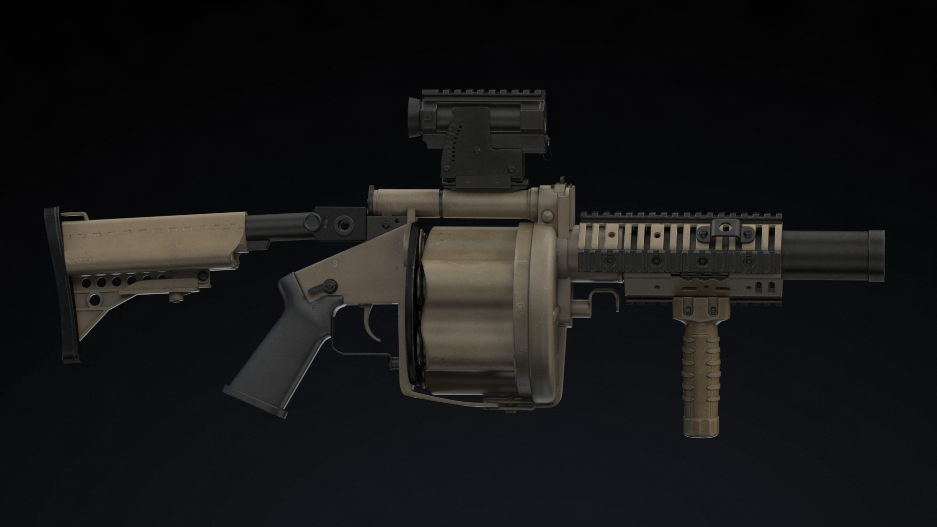 3D Milkor MGL Low Poly model - TurboSquid 1880315