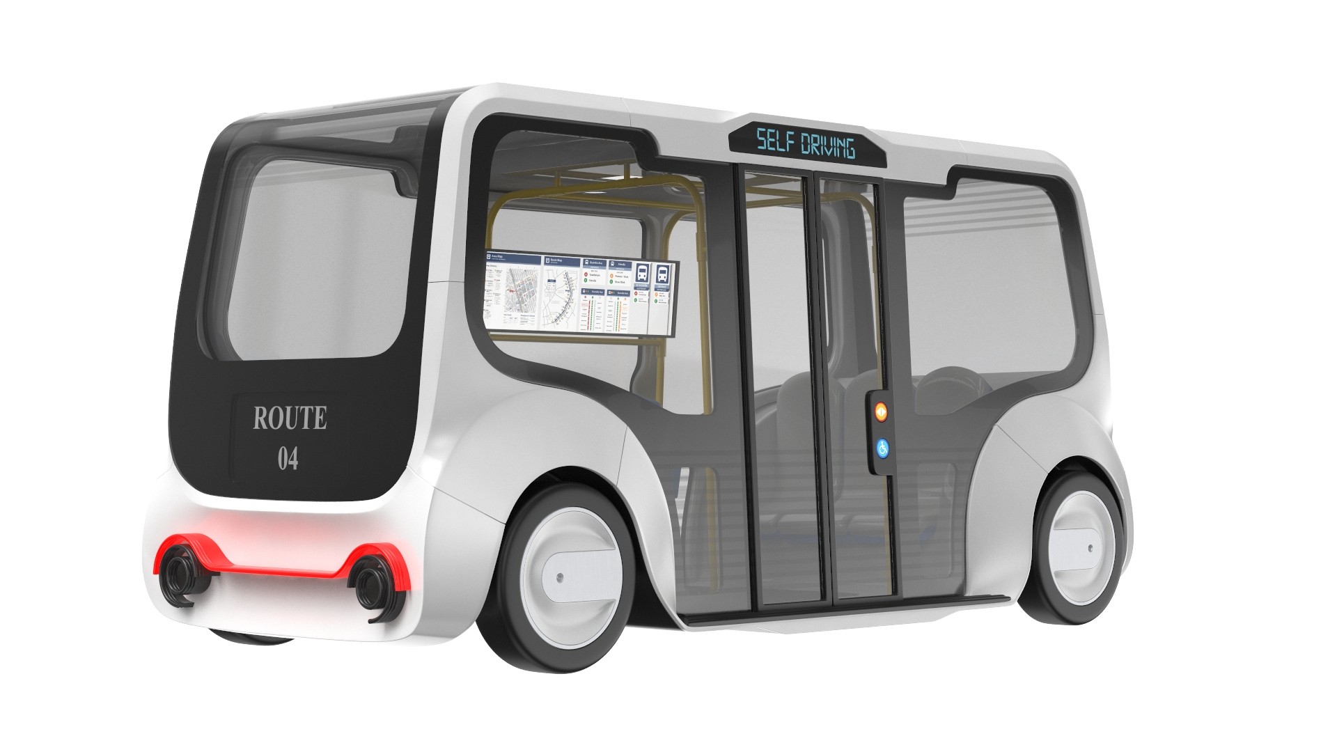 Fictional Electric Bus 3D Model - TurboSquid 1972969