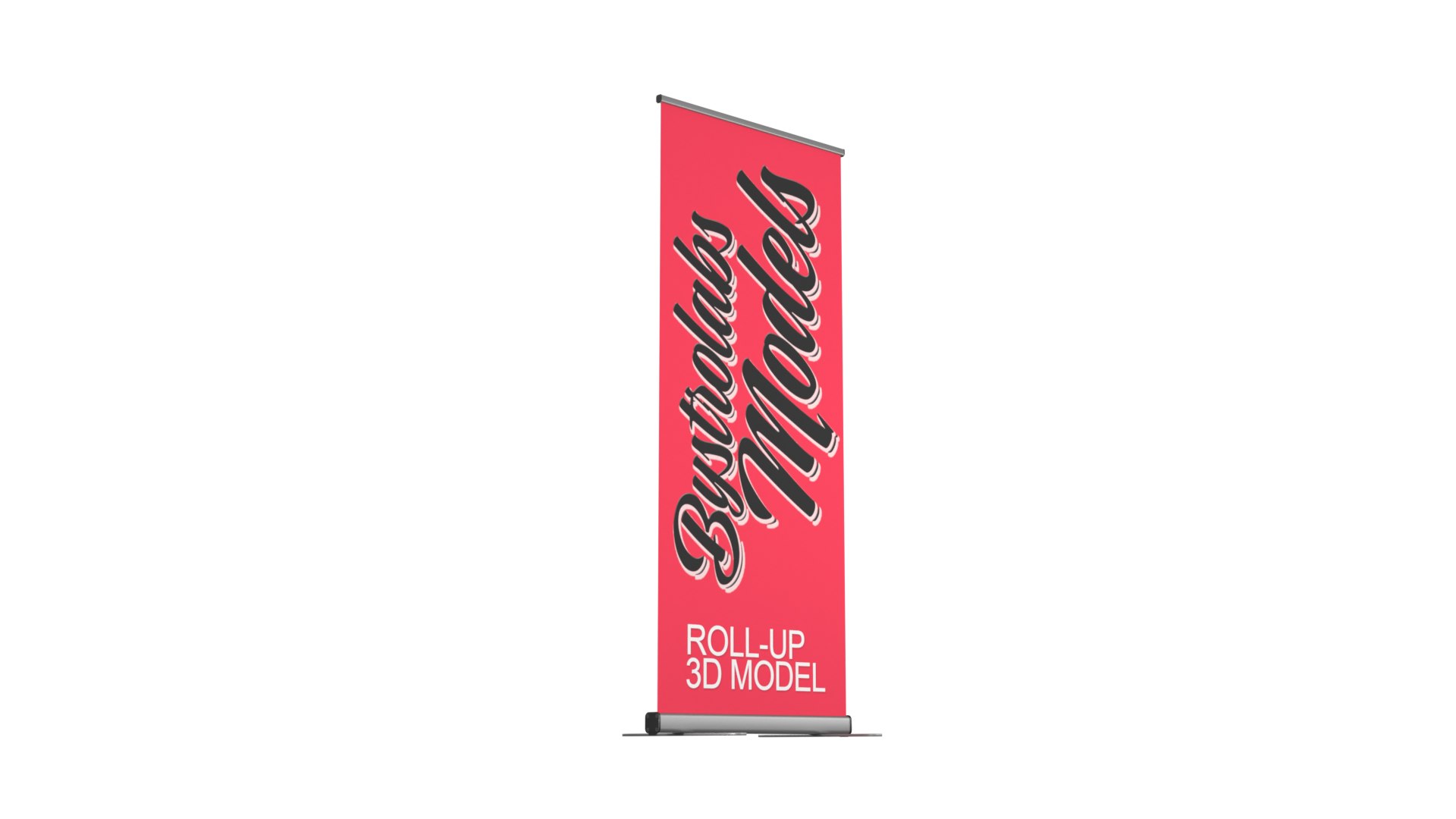 3D Red Roll-up Banner - TurboSquid 2219235