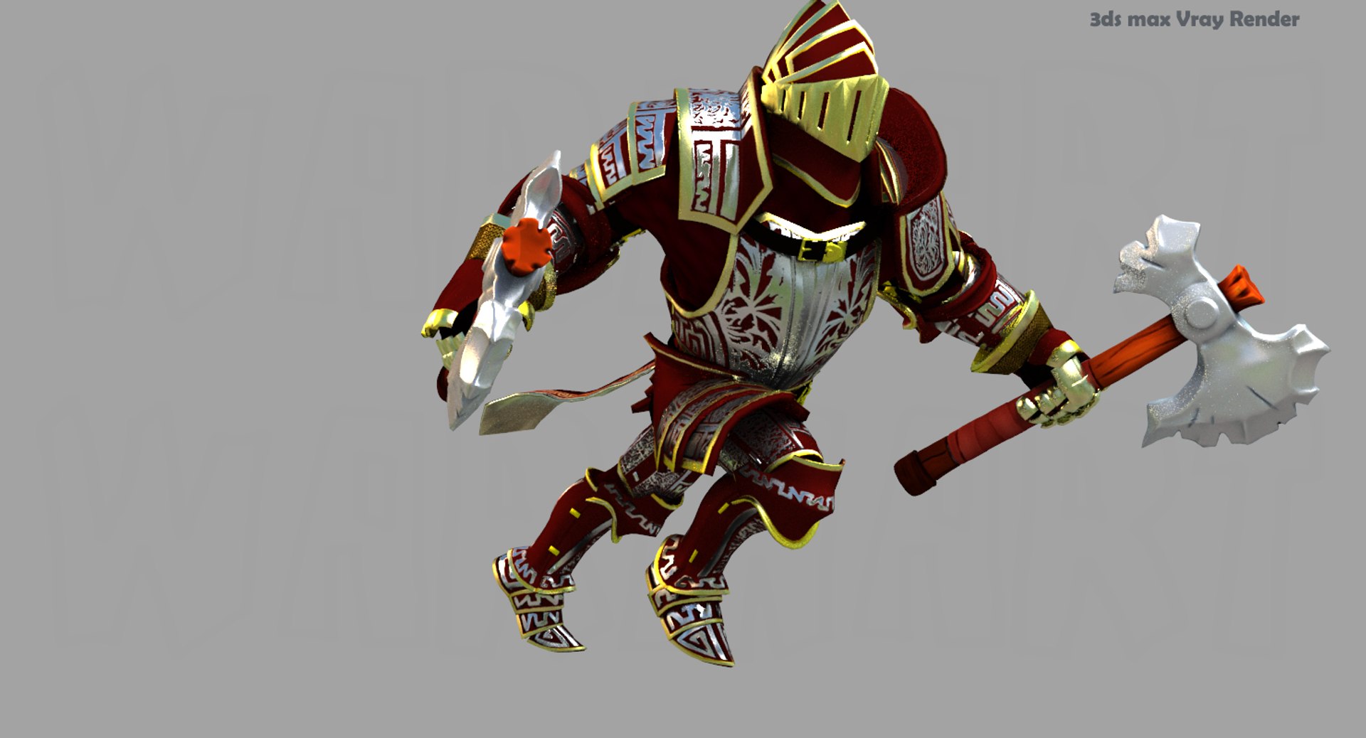 rigged knight series 3d max