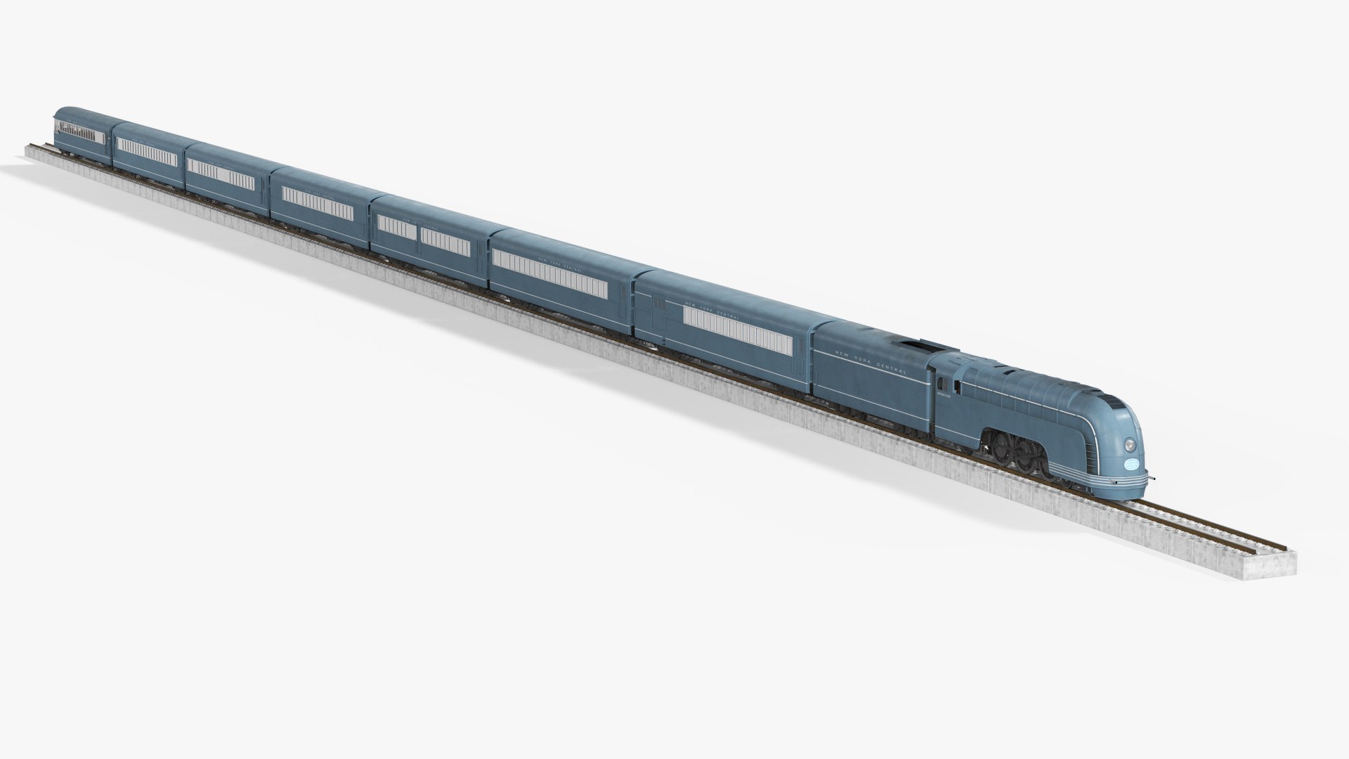 NYC Mercury Train With Railroad Model - TurboSquid 2426482