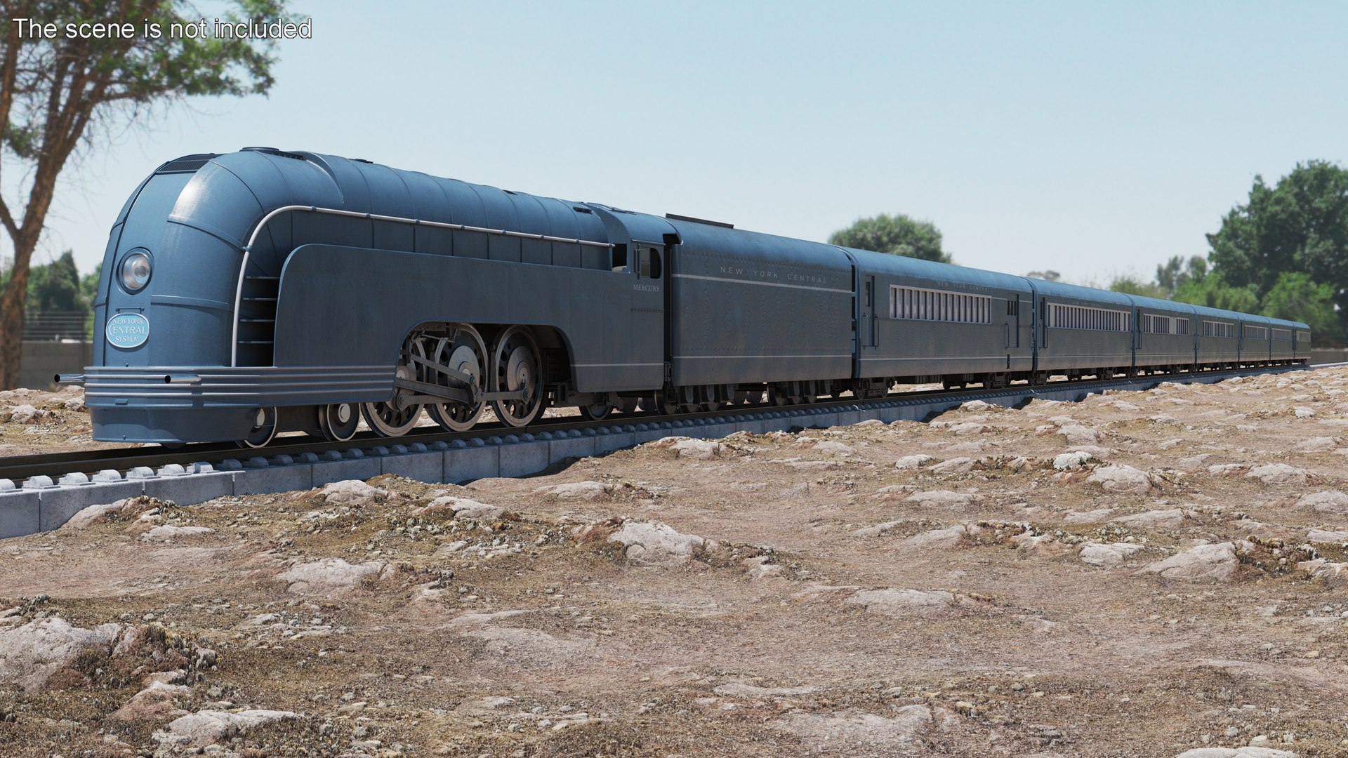 NYC Mercury Train With Railroad Model - TurboSquid 2426482