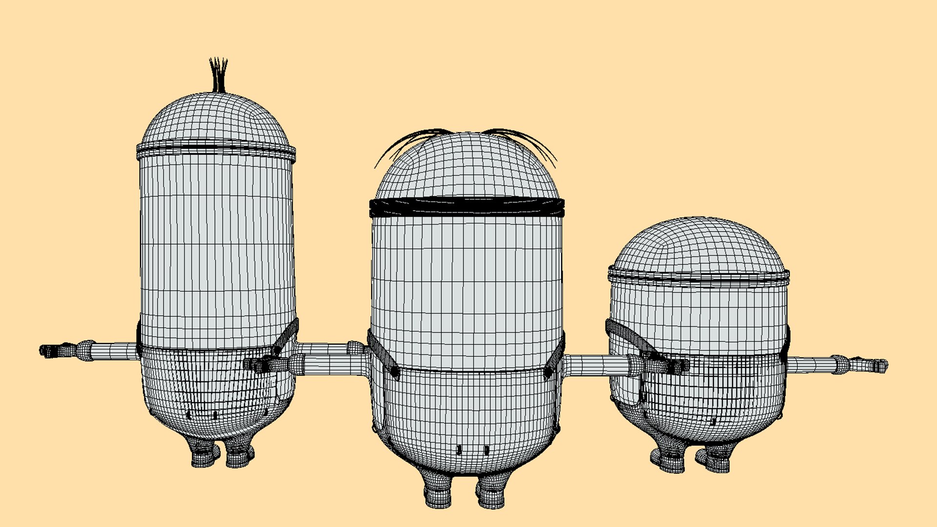 Minions Gang Kevin Stuart Bob Model - TurboSquid 2168041